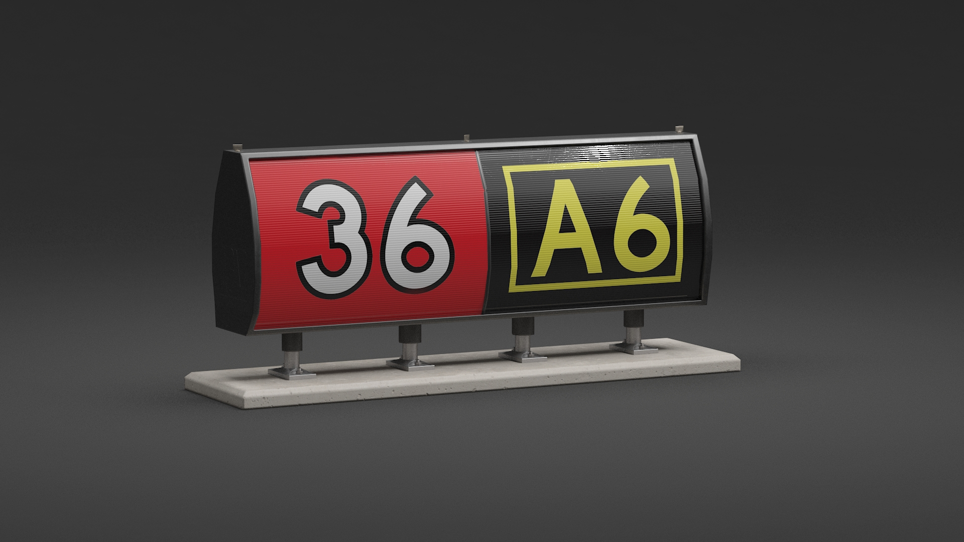 3D Model Airfiled Ground Guidance Sign - TurboSquid 2059882