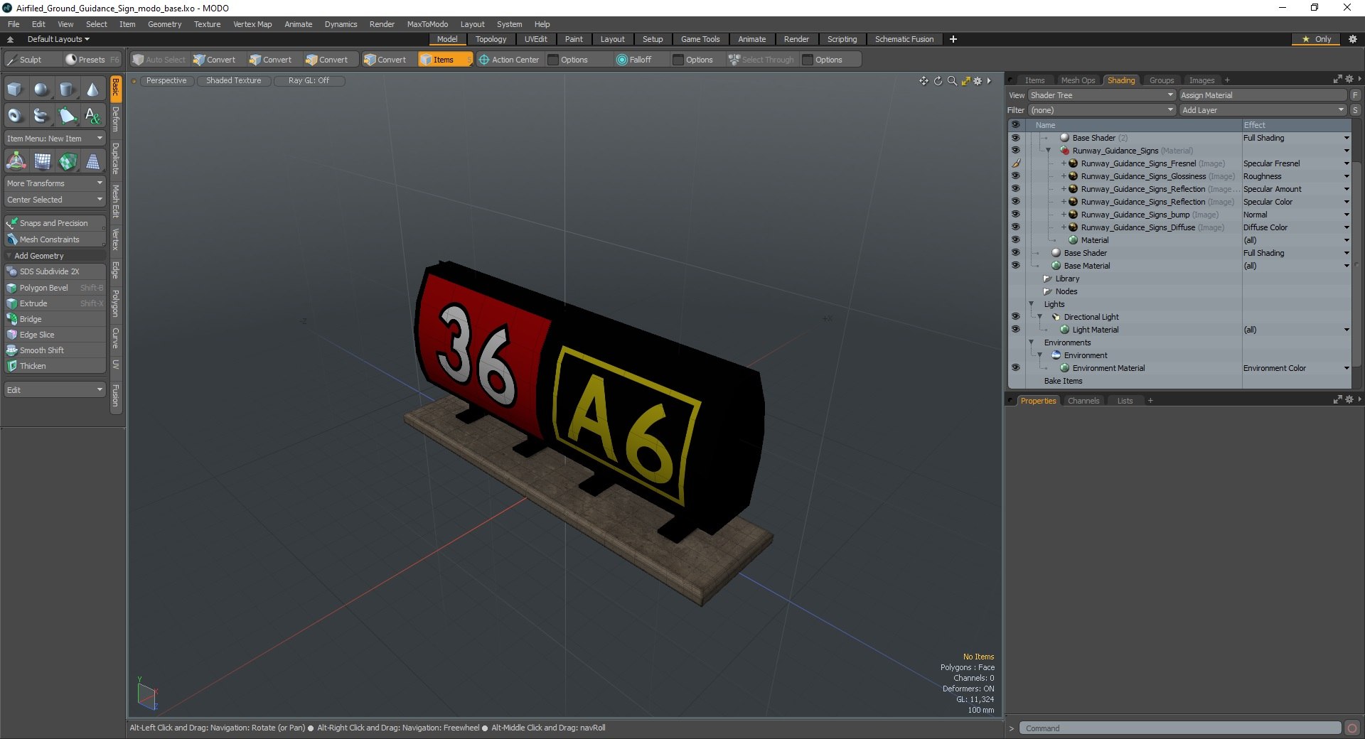 3D Model Airfiled Ground Guidance Sign - TurboSquid 2059882
