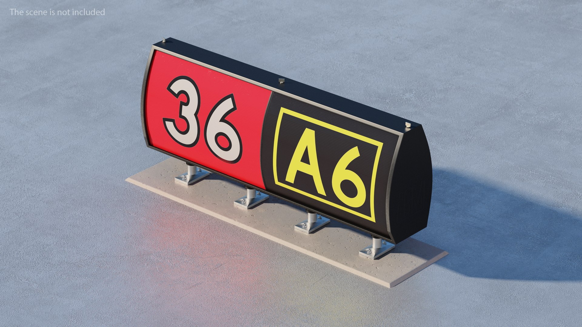 3D Model Airfiled Ground Guidance Sign - TurboSquid 2059882