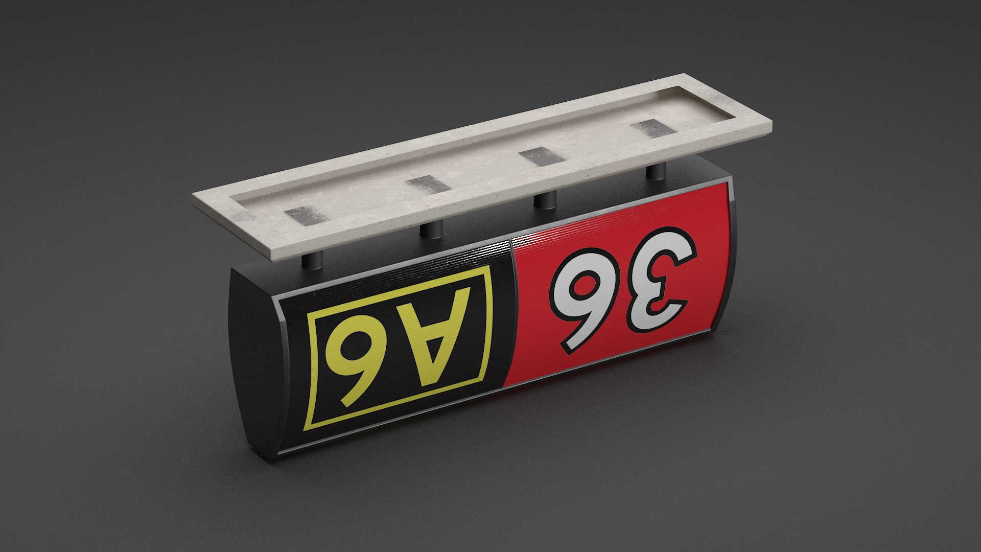 3D Model Airfiled Ground Guidance Sign - TurboSquid 2059882