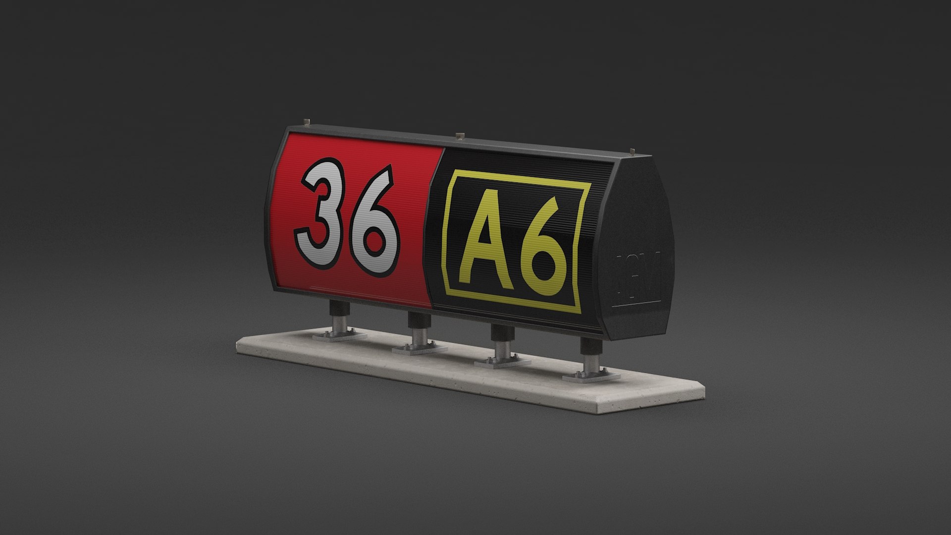 3D Model Airfiled Ground Guidance Sign - TurboSquid 2059882