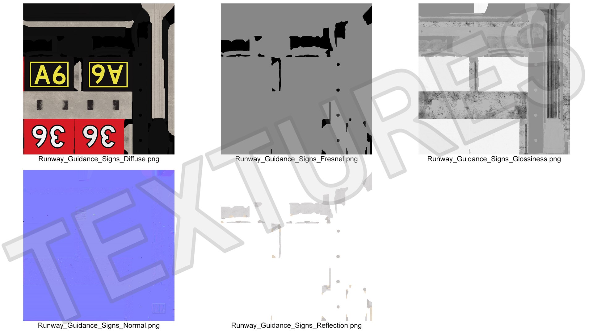 3D Model Airfiled Ground Guidance Sign - TurboSquid 2059882