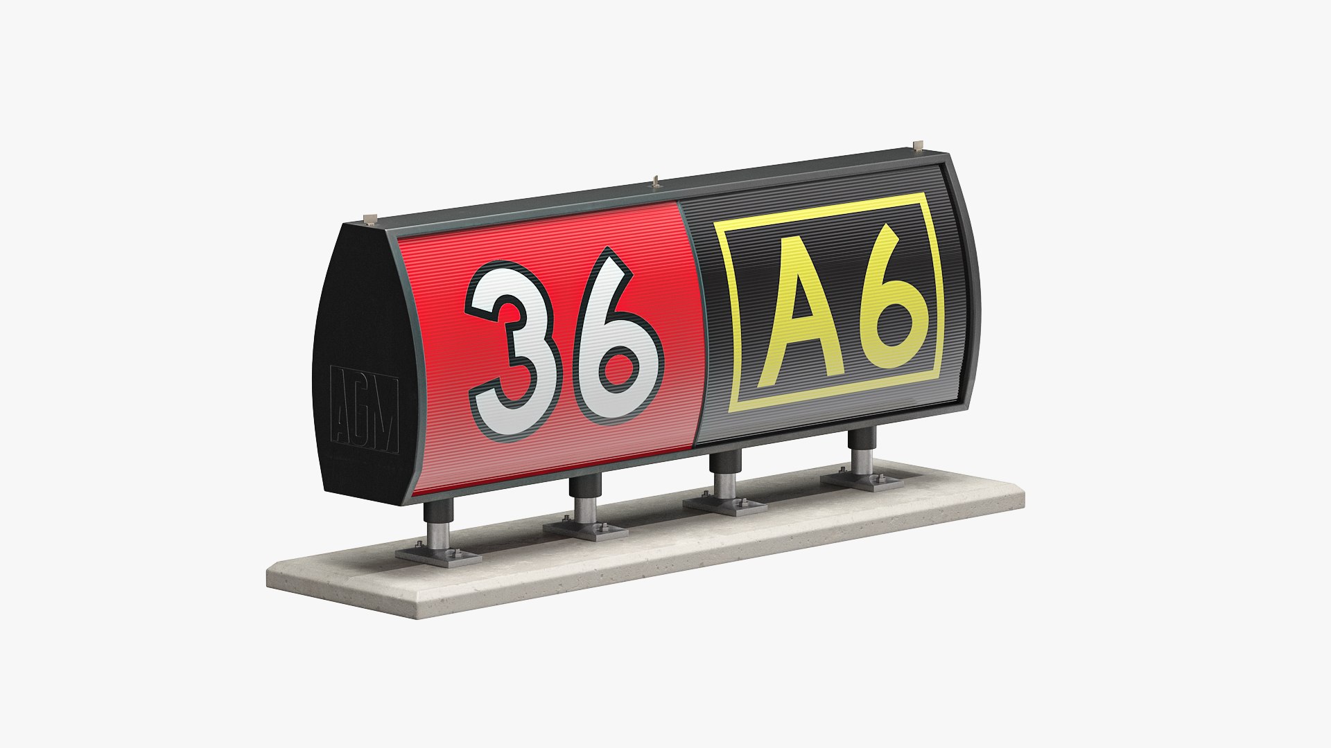 3D Model Airfiled Ground Guidance Sign - TurboSquid 2059882