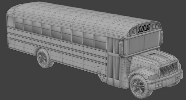 school bus 3d 3ds