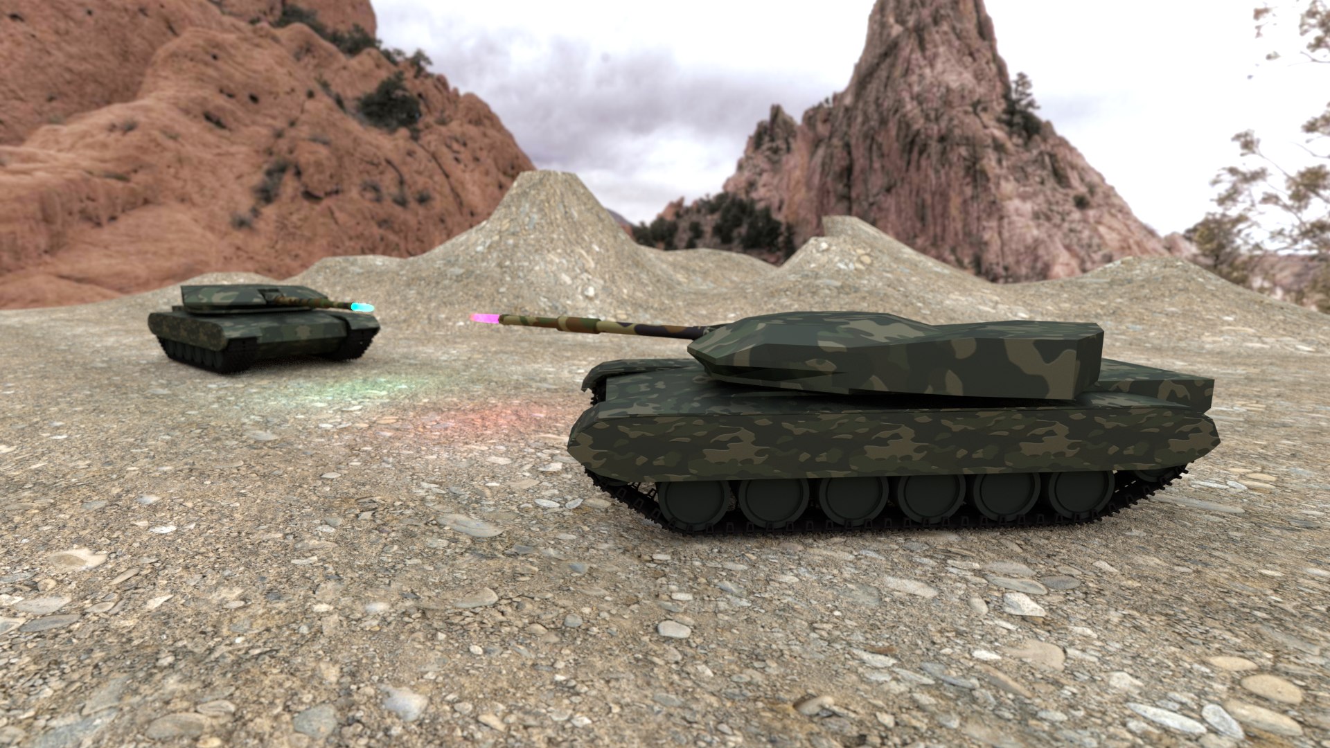Simple Tank 3d Model