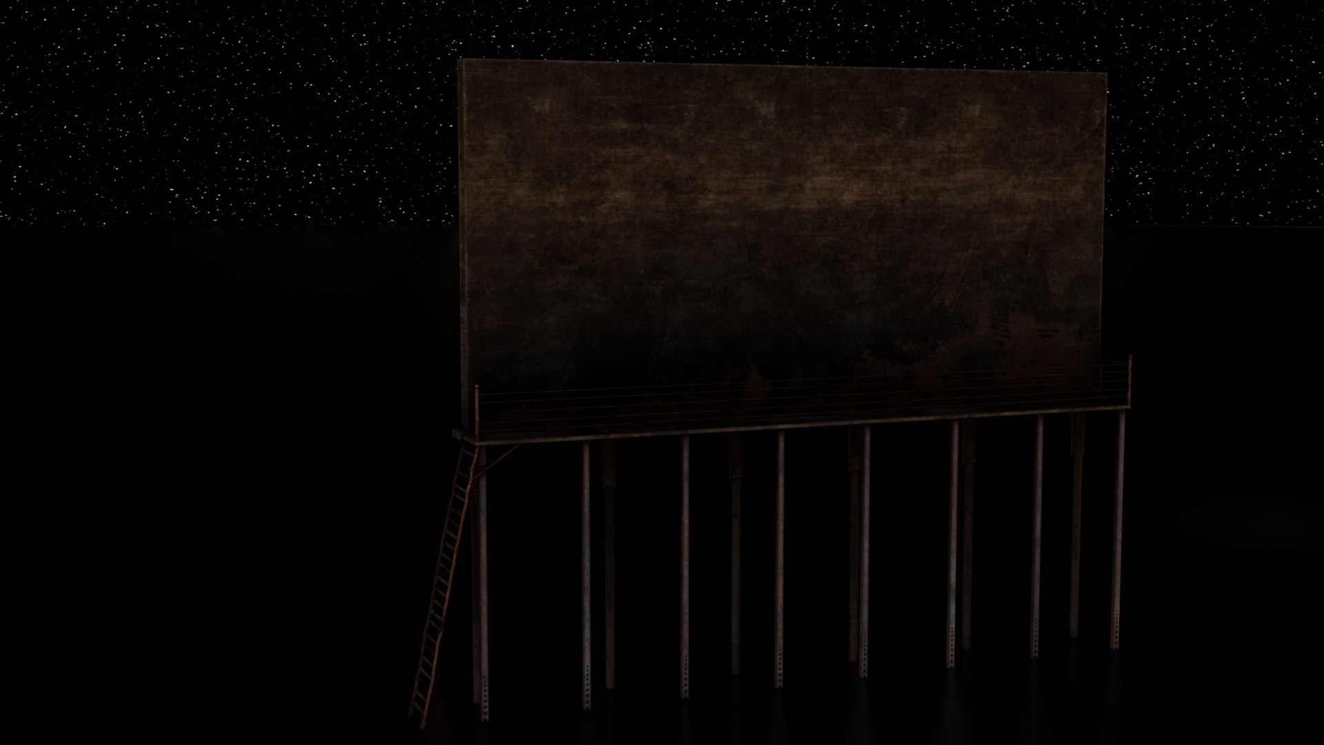 Low Poly Old Billboard 3D Model - TurboSquid 1726761