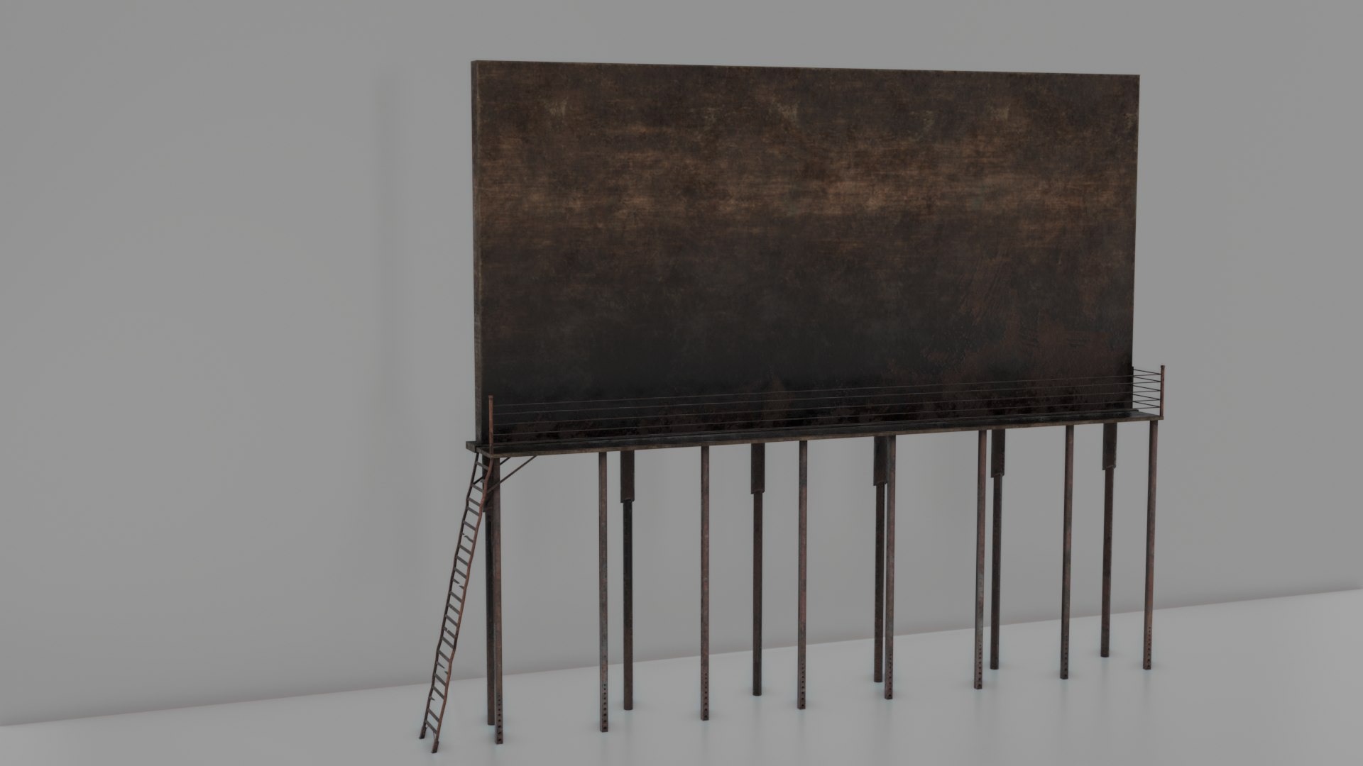 Low Poly Old Billboard 3D Model - TurboSquid 1726761