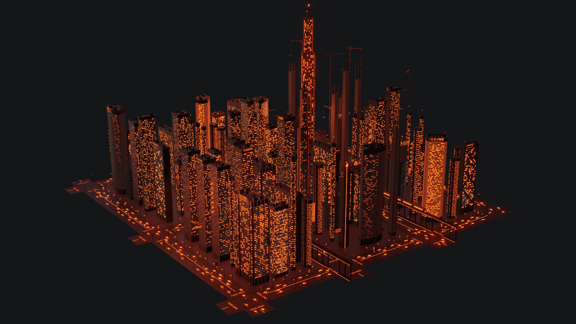 3D Model Night Scene Pack Road - TurboSquid 1665439