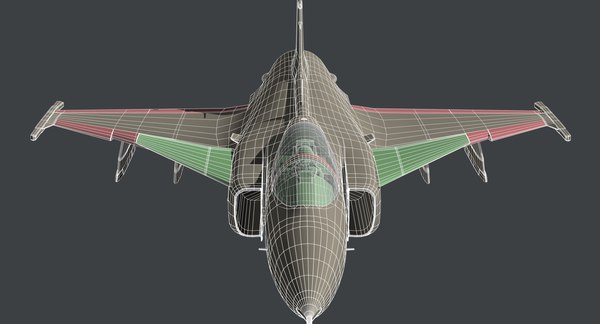 modelo 3d JAS 39 Gripen Splinter Camuflaje - TurboSquid 2081344