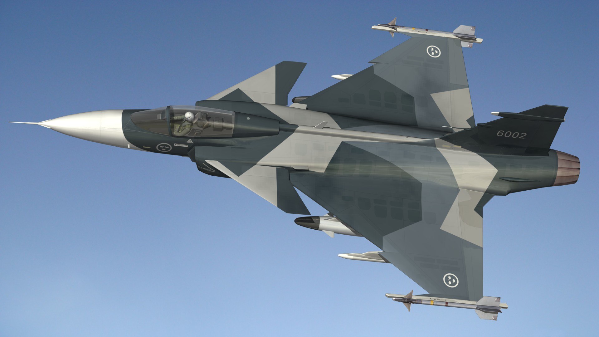 3D Model JAS 39 Gripen Splinter Camo - TurboSquid 2081344