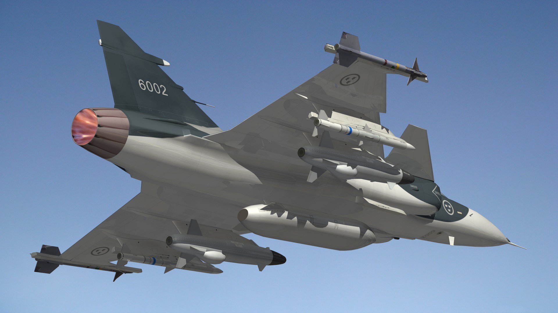 3D Model JAS 39 Gripen Splinter Camo - TurboSquid 2081344