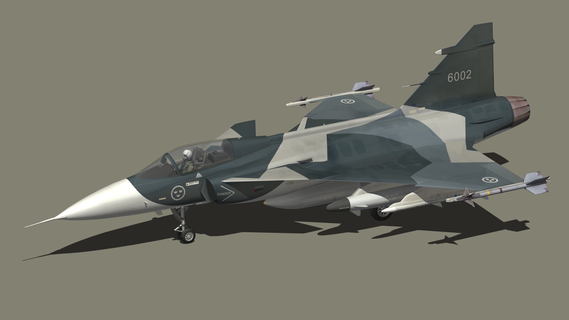 3D Model JAS 39 Gripen Splinter Camo - TurboSquid 2081344