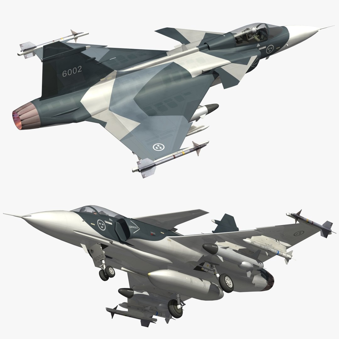 3D model JAS 39 Gripen Splinter Camo - TurboSquid 2081344