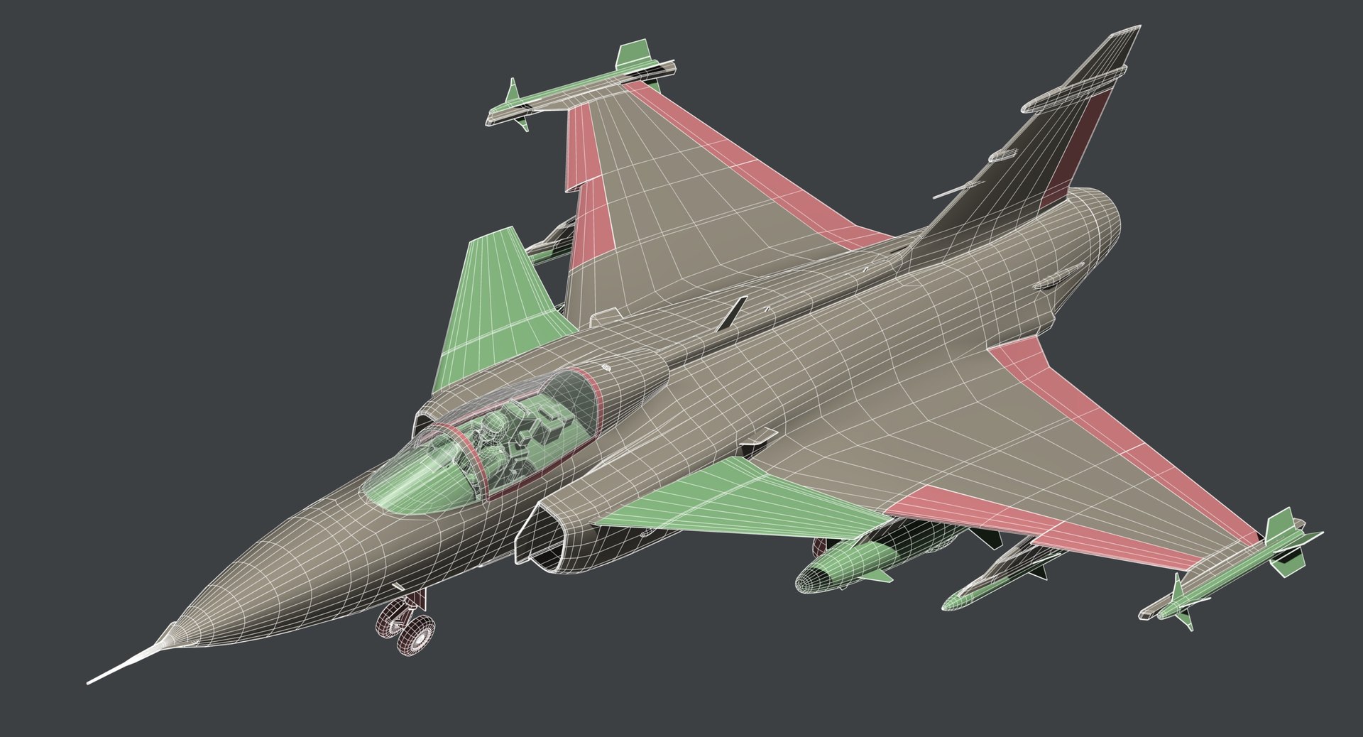 3D model JAS 39 Gripen Splinter Camo - TurboSquid 2081344