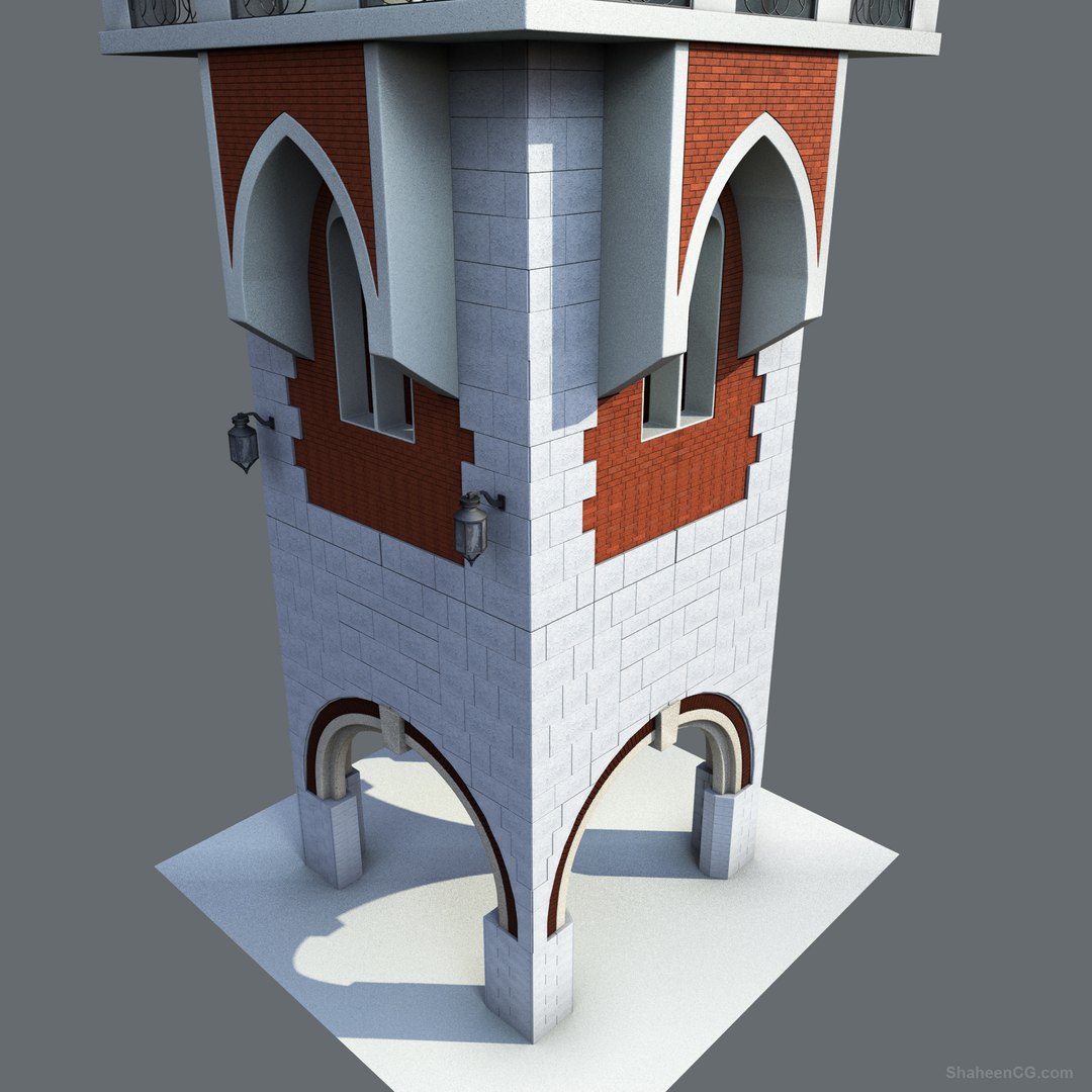Arch Architecture Tower 3d Model