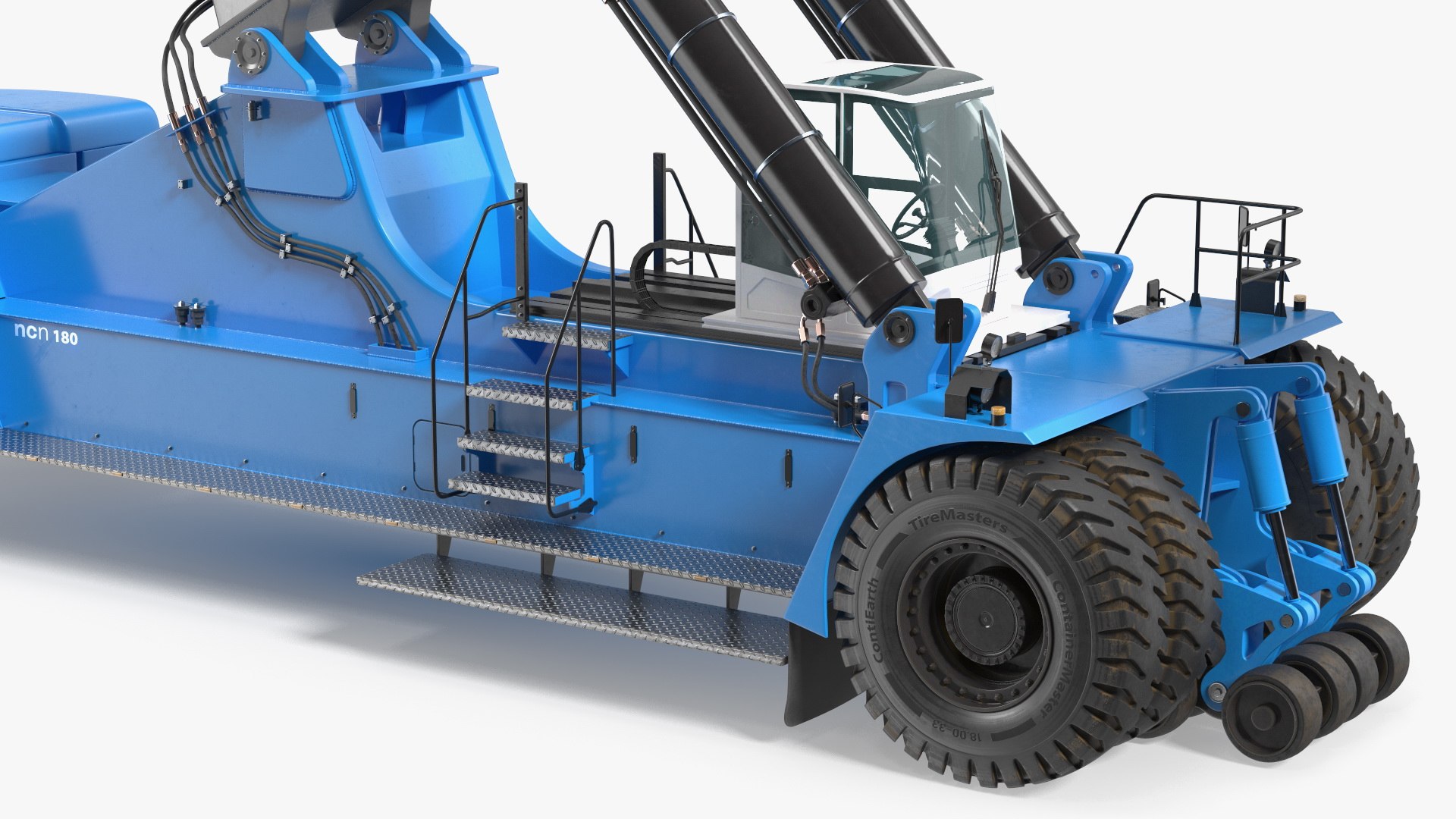 Reach Stacker Nielsen NCN 180TH Loading Concrete Barriers 3D Model ...