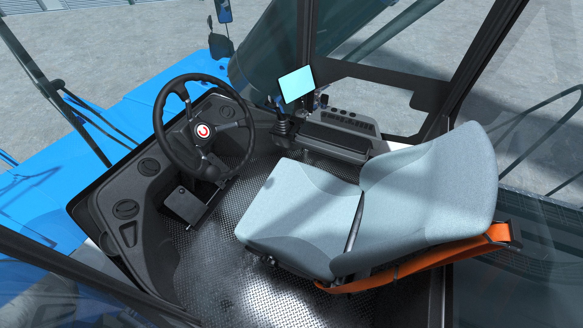 Reach Stacker Nielsen NCN 180TH Loading Concrete Barriers 3D Model ...