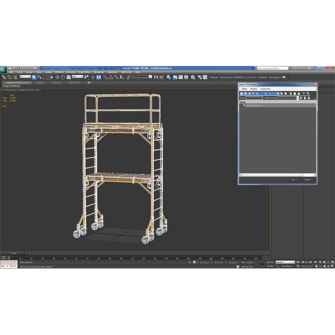 scaffold build realistic 3d model