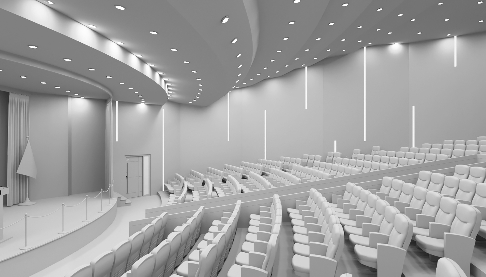 3D hall conference auditorium - TurboSquid 1677102