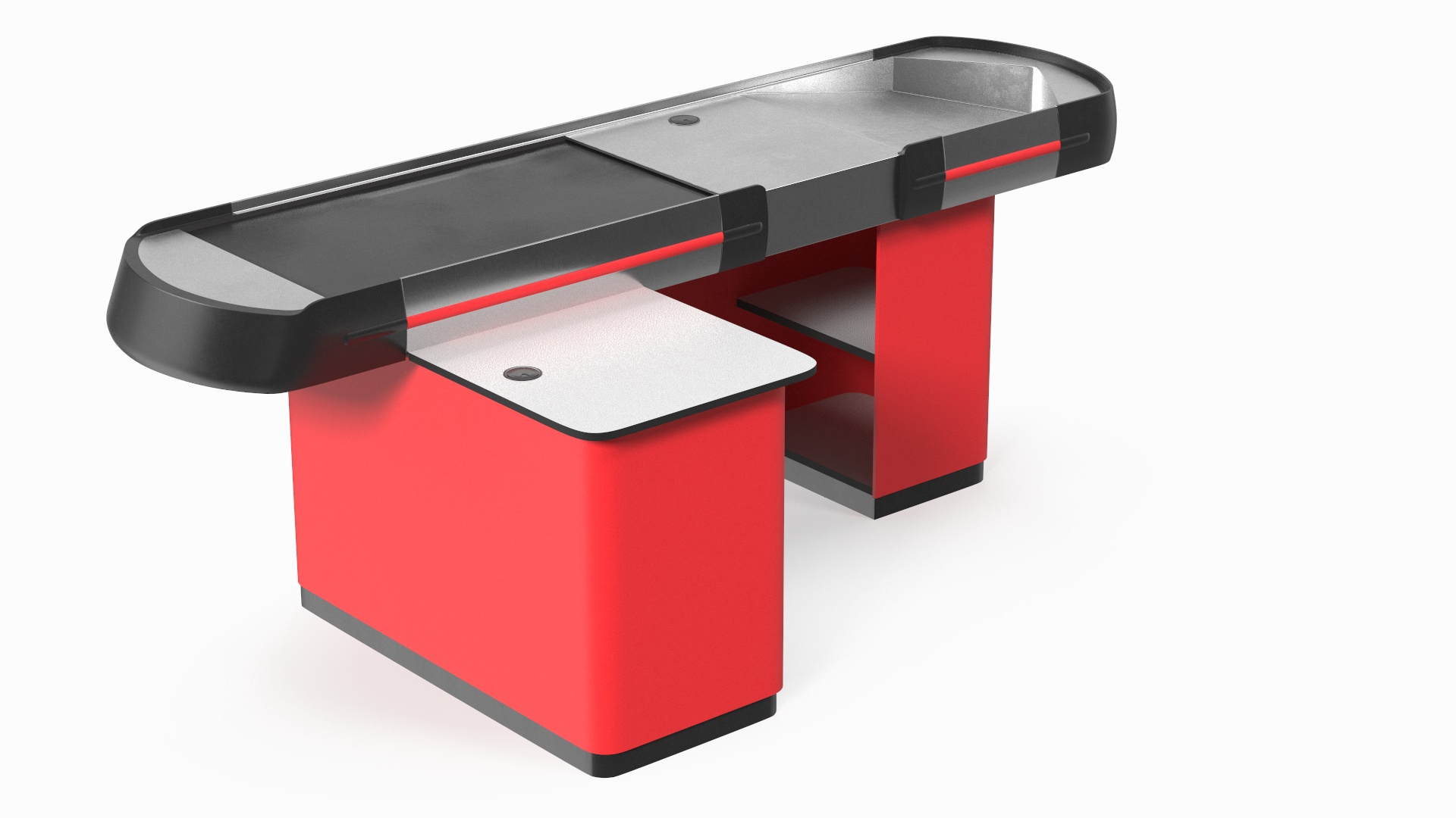 3D Small Retail Checkout Counter Red model - TurboSquid 2180166