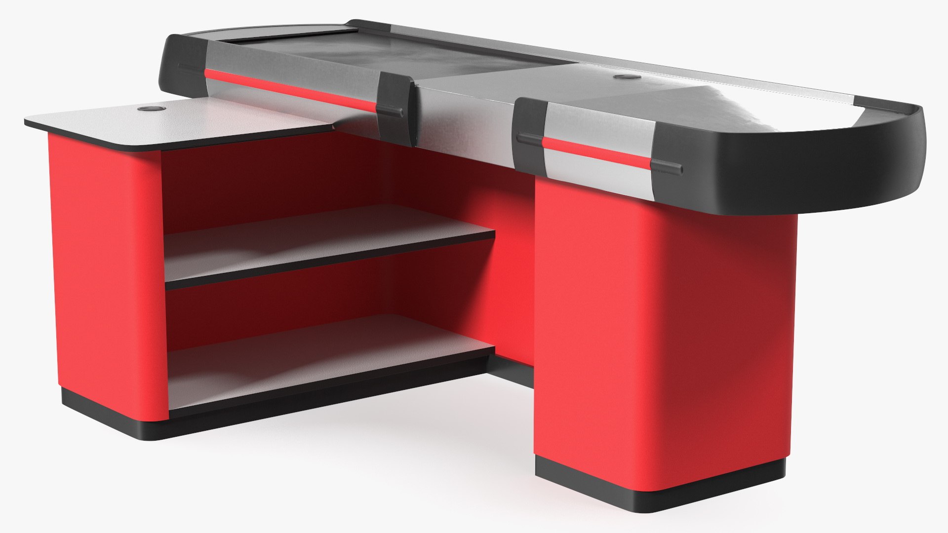 3D Small Retail Checkout Counter Red model - TurboSquid 2180166