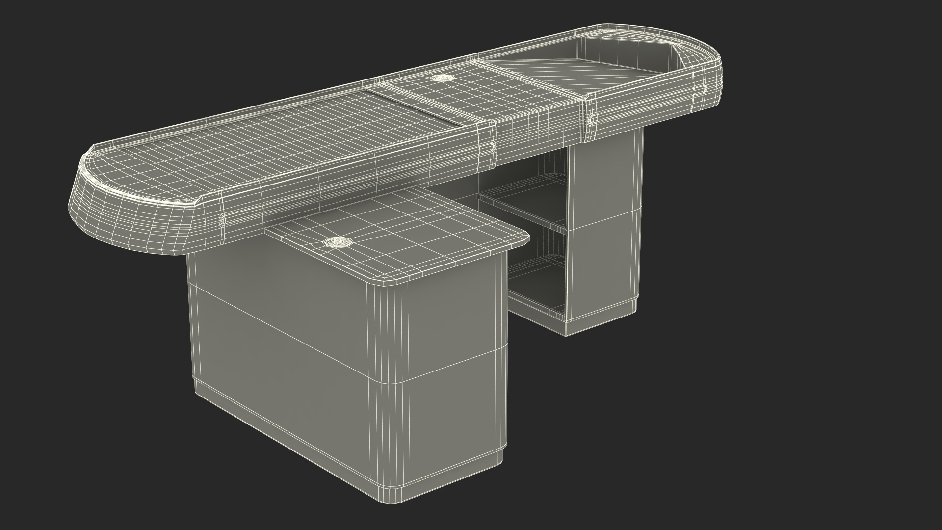 3D Small Retail Checkout Counter Red model - TurboSquid 2180166