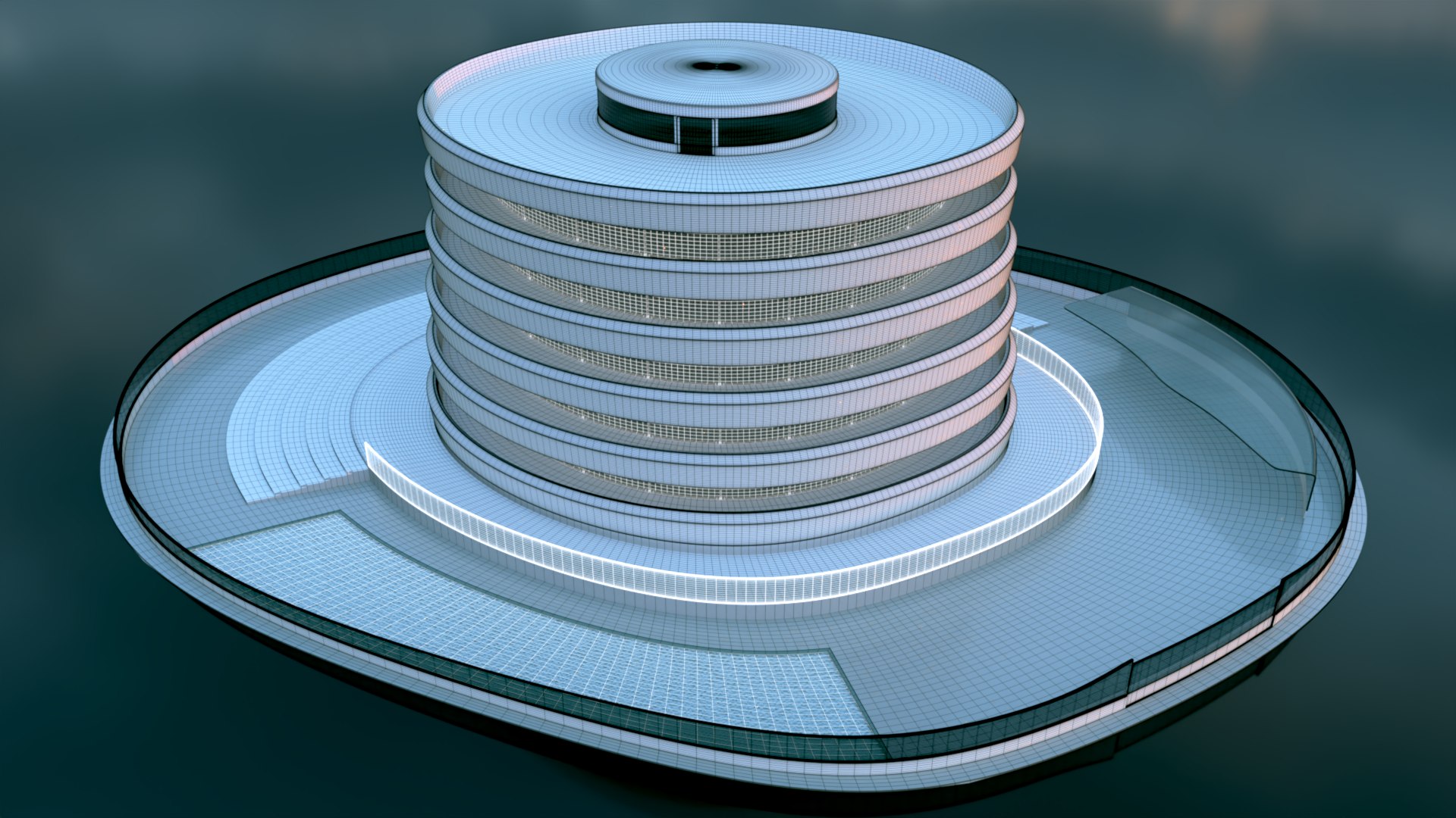 3D Model Futuristic Building Concept V2-01 - TurboSquid 2076081
