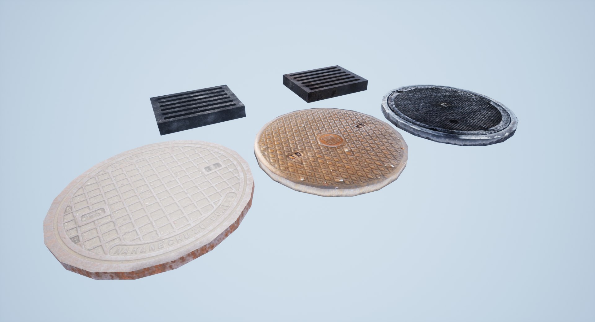 3D Pack Manhole Grating Model - TurboSquid 1403430