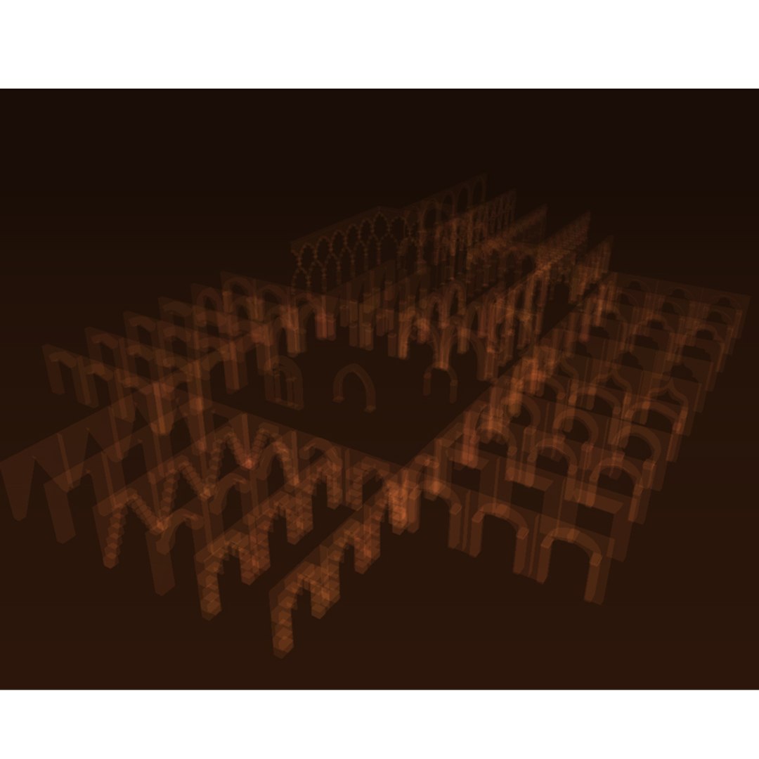 3d 3ds Arches Mesh Tiles
