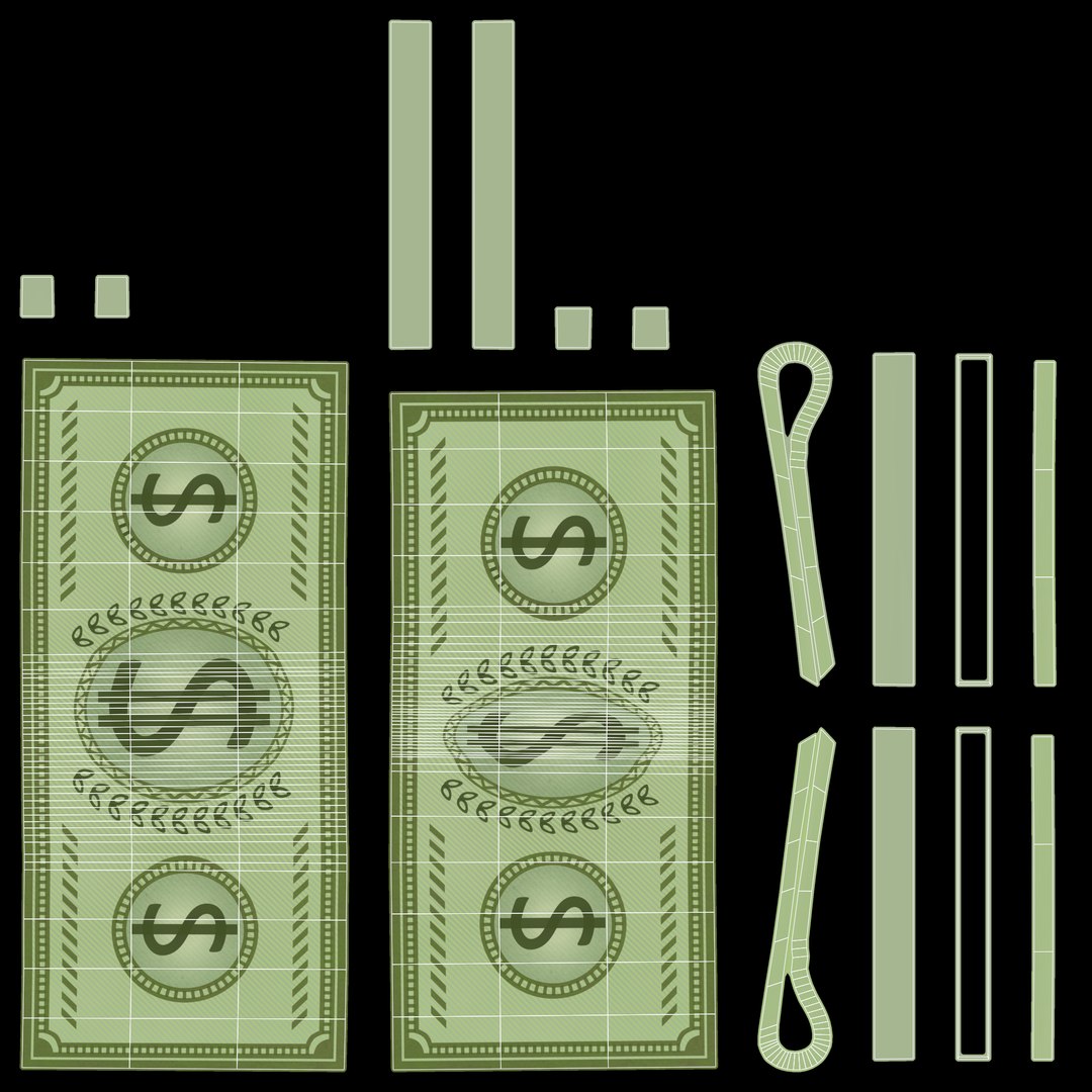 3D Cartoon Money Bills Collection - TurboSquid 2268323