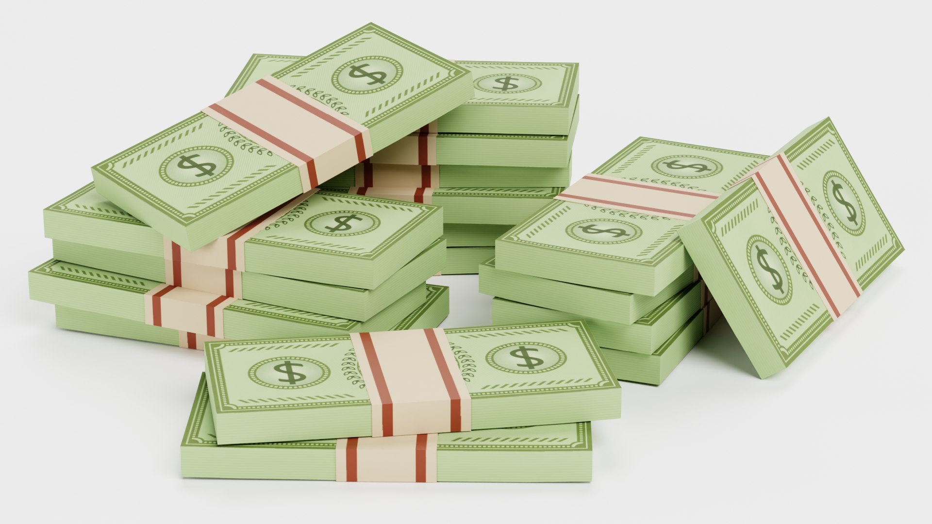 3D Cartoon Money Bills Collection - TurboSquid 2268323