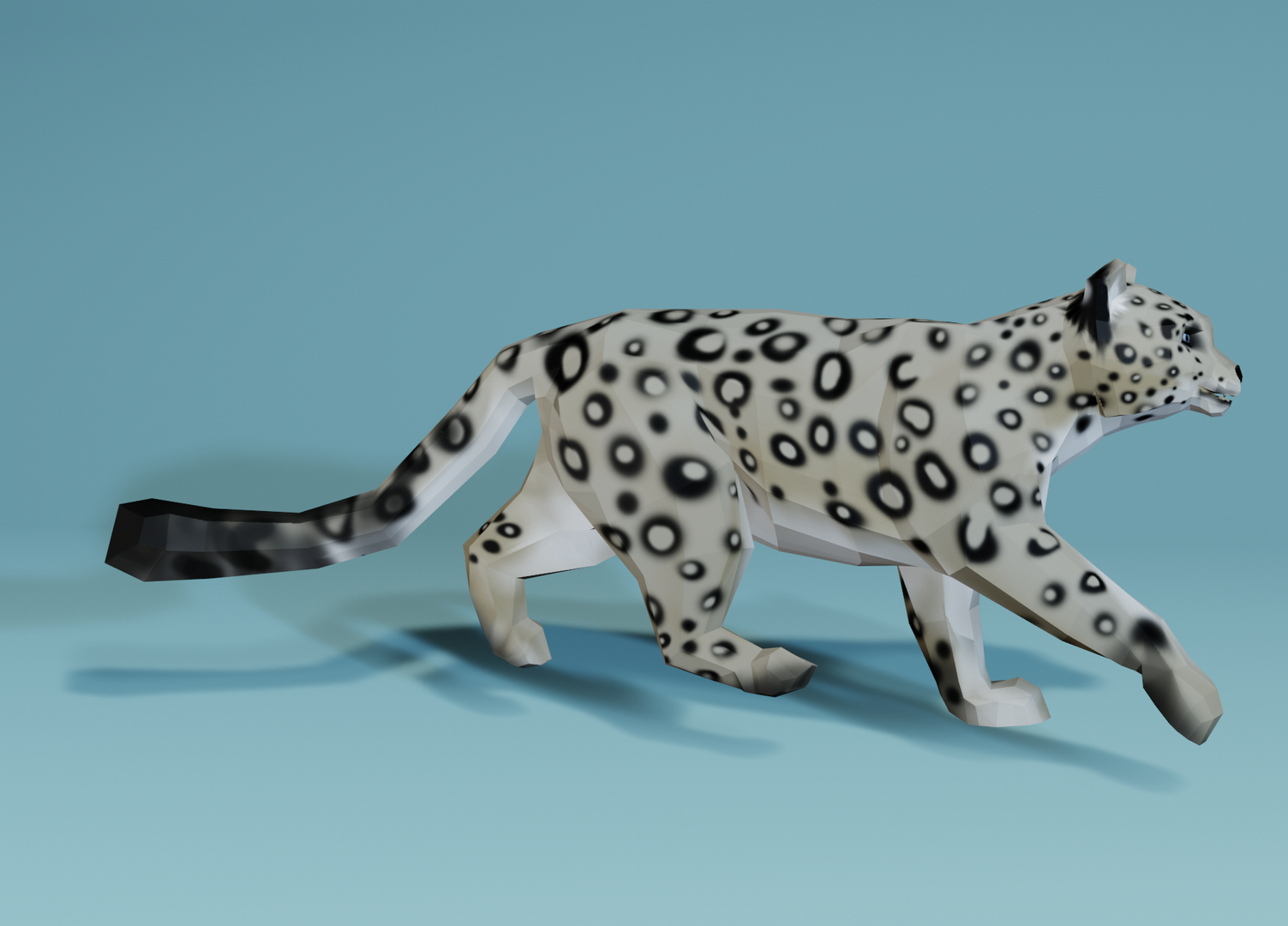 Snow Leopard Walk Animation 3D Model - TurboSquid 1634654