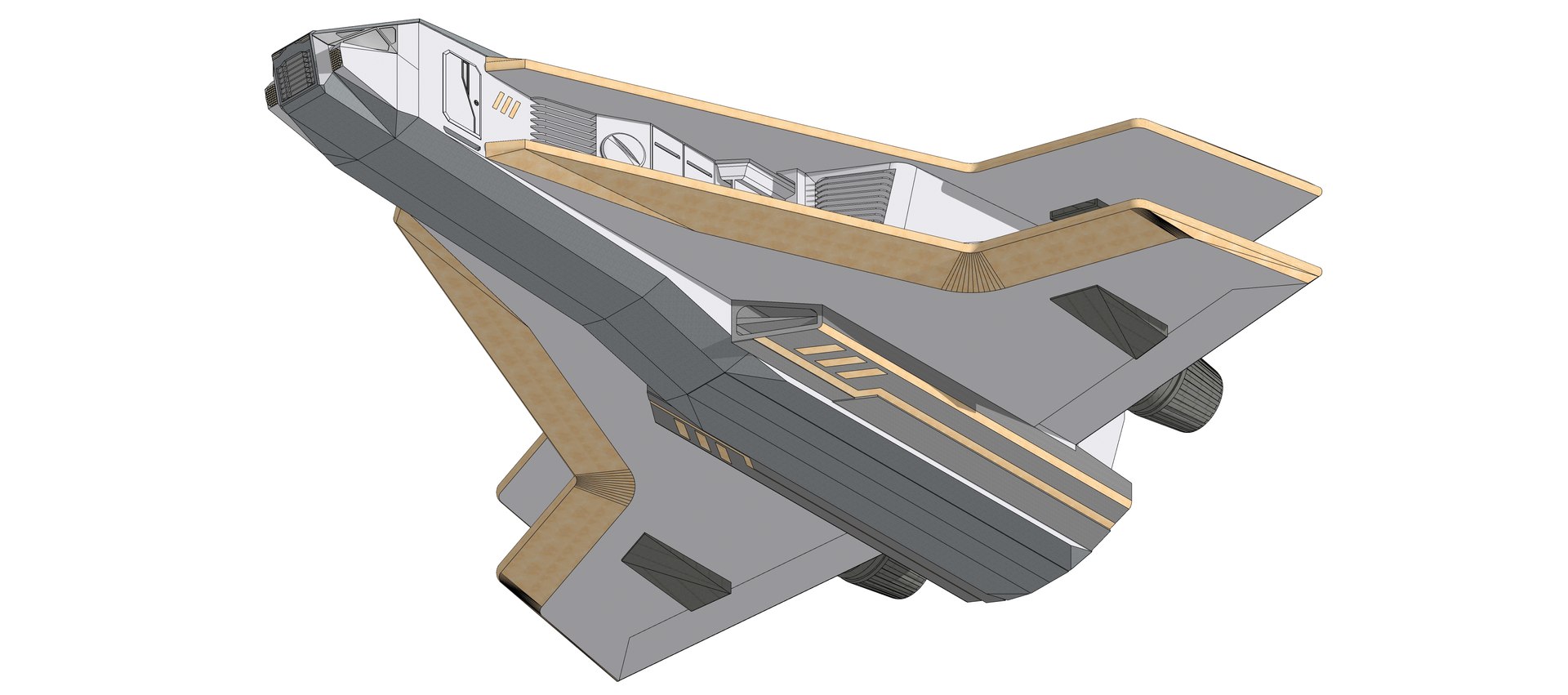 3D Sci-fi Neo Spacecraft 002 - TurboSquid 1982228