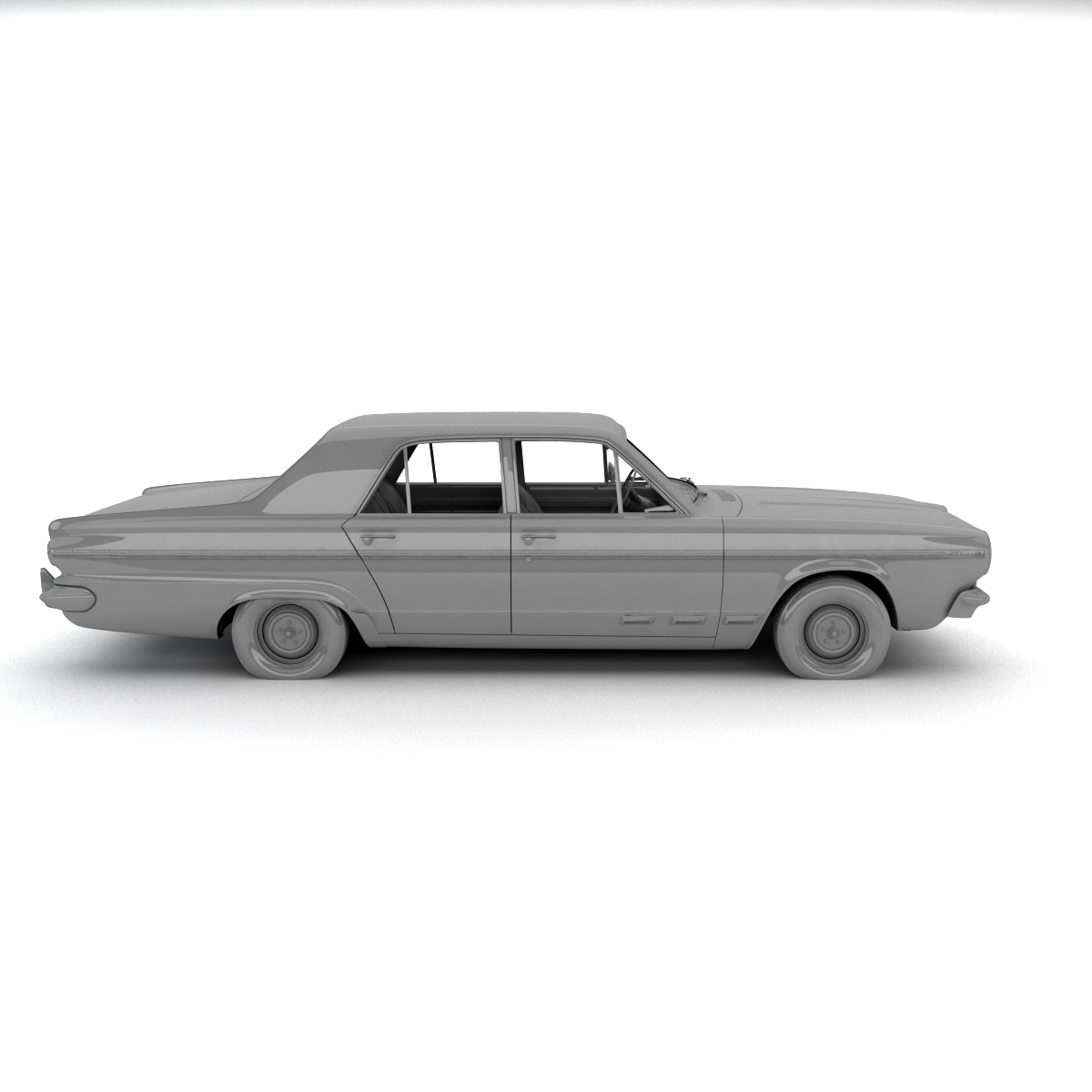 3d model old rusty dodge dart
