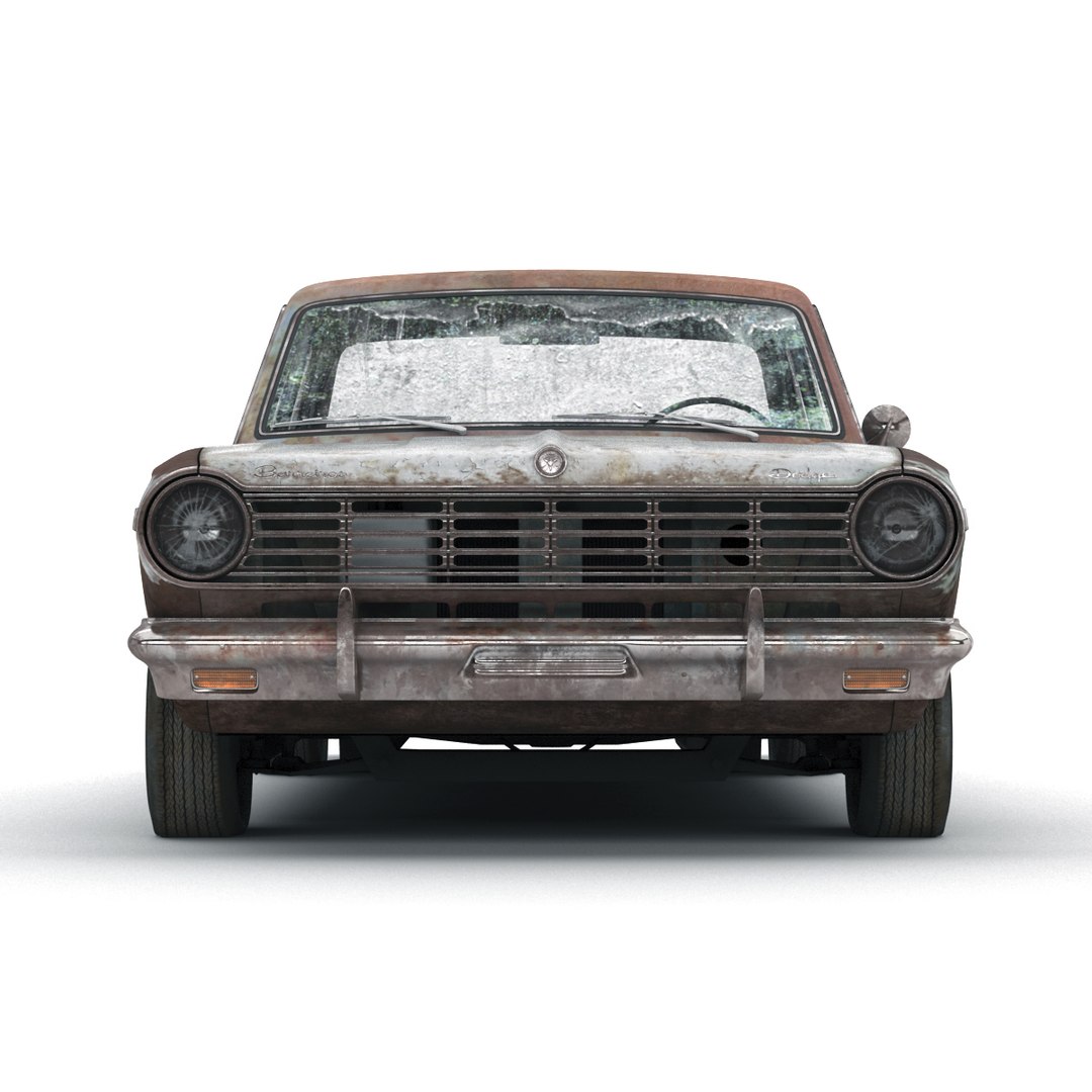 3d Model Old Rusty Dodge Dart