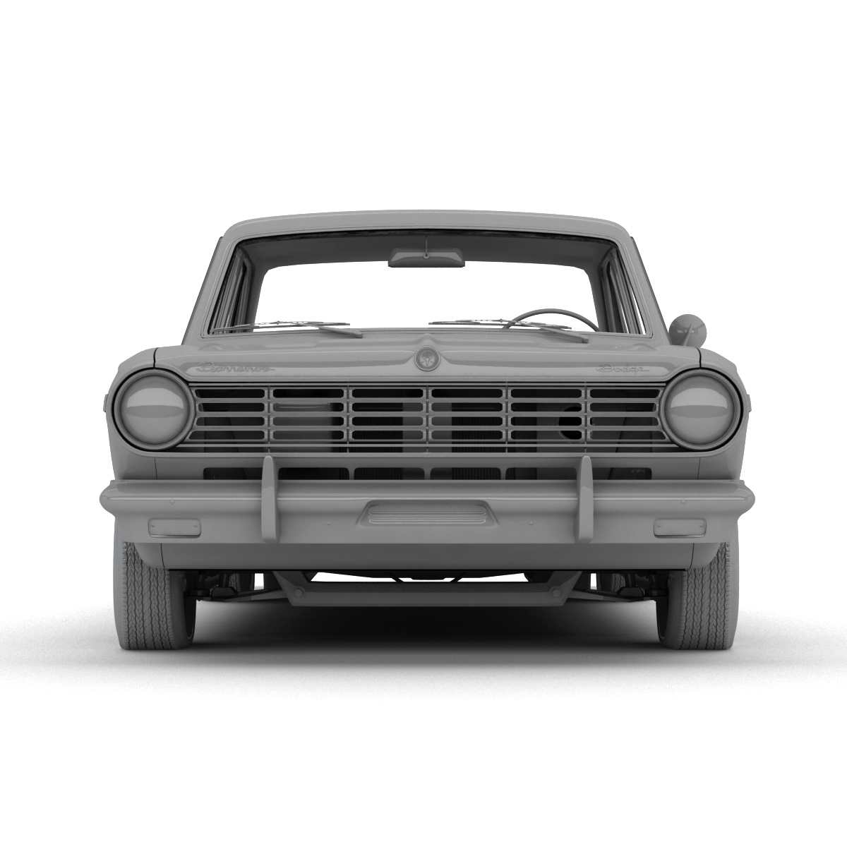3d model old rusty dodge dart