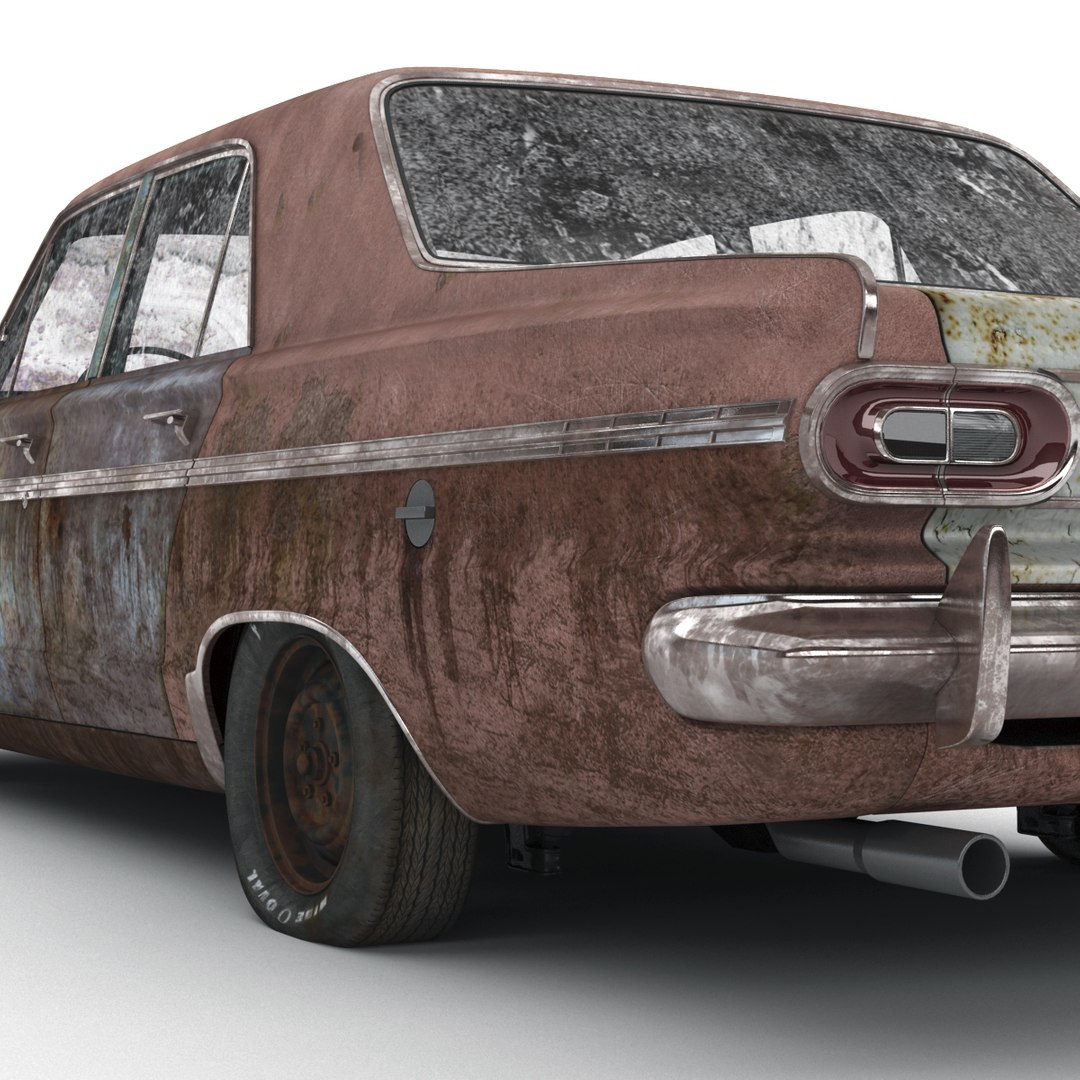 3d Model Old Rusty Dodge Dart