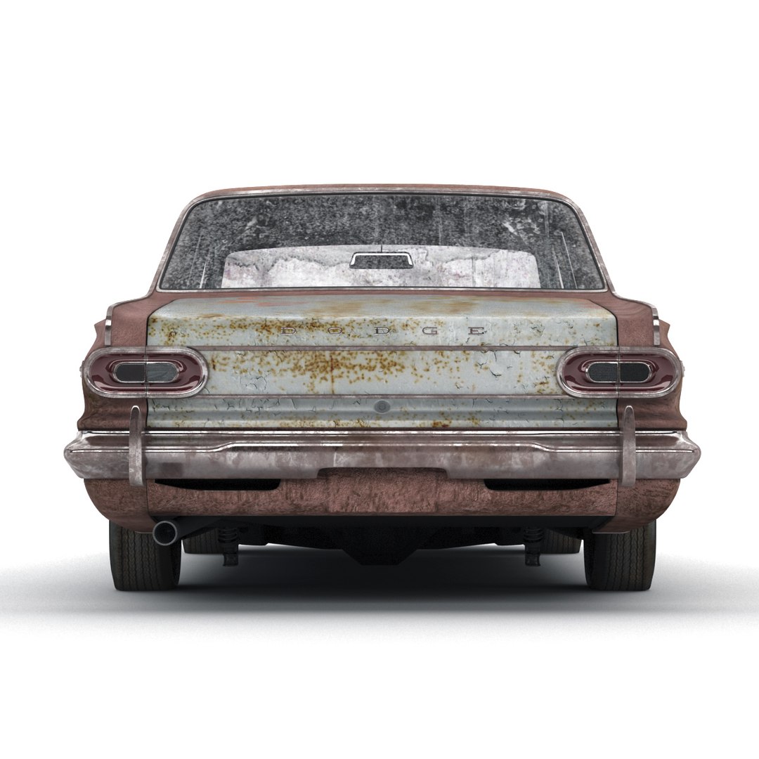 3d Model Old Rusty Dodge Dart