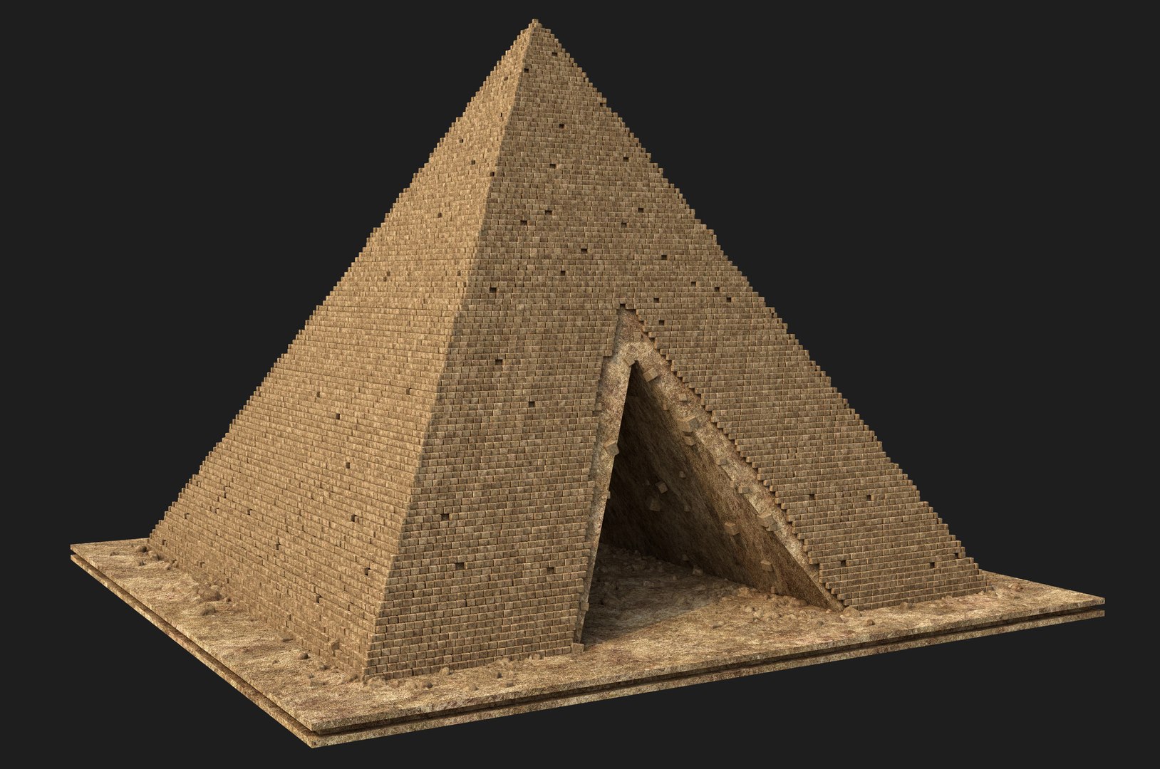 3D Scifi Pyramid Gate - TurboSquid 1951892