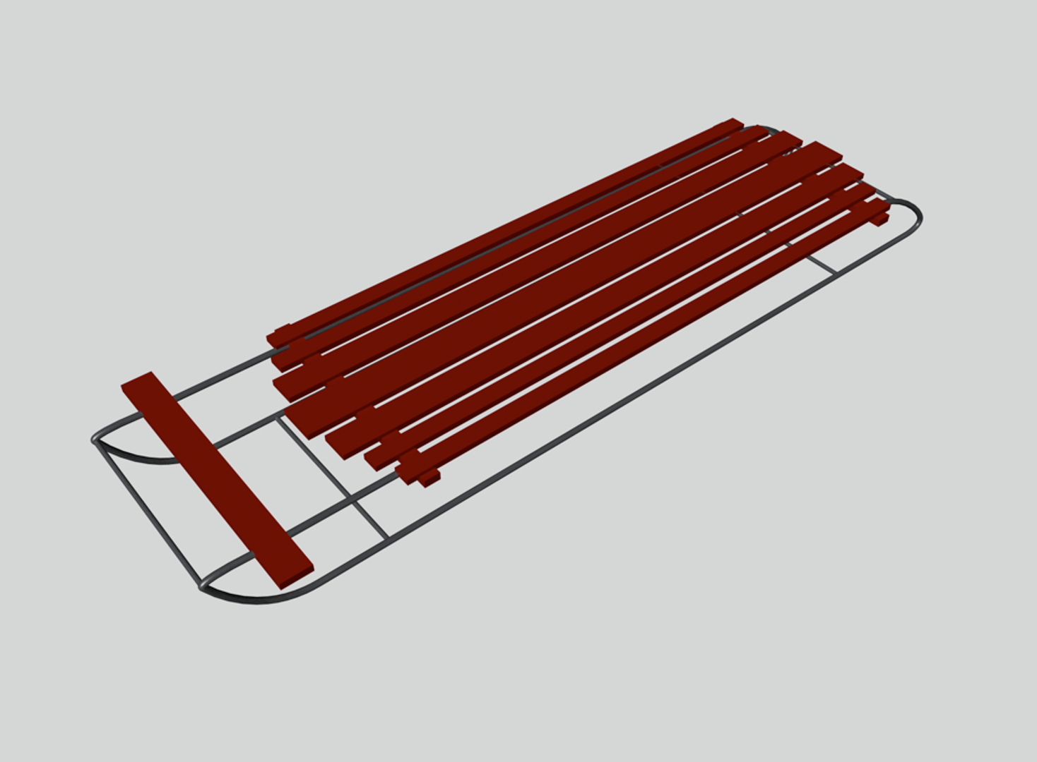 free c4d model winter snow sled