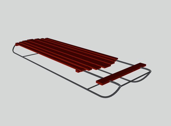 free c4d model winter snow sled
