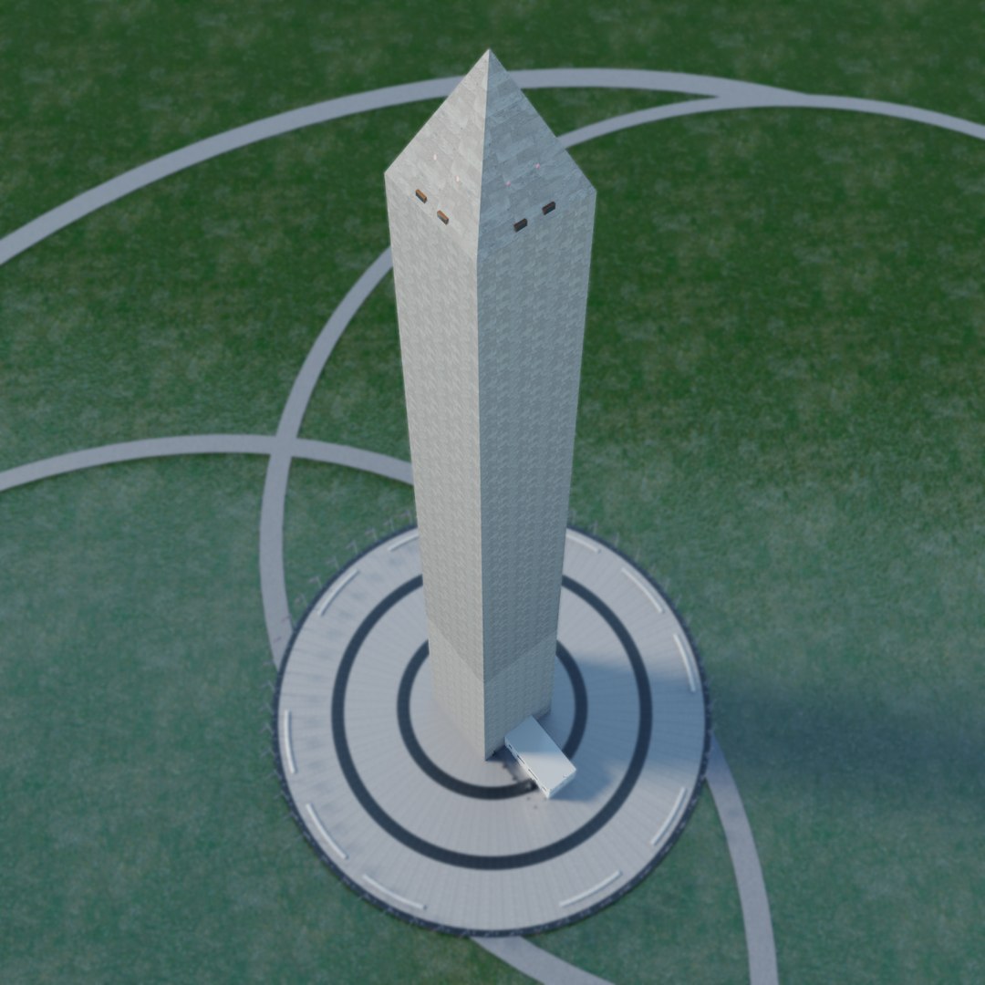 3D White House Monument Gate Model - TurboSquid 1409550
