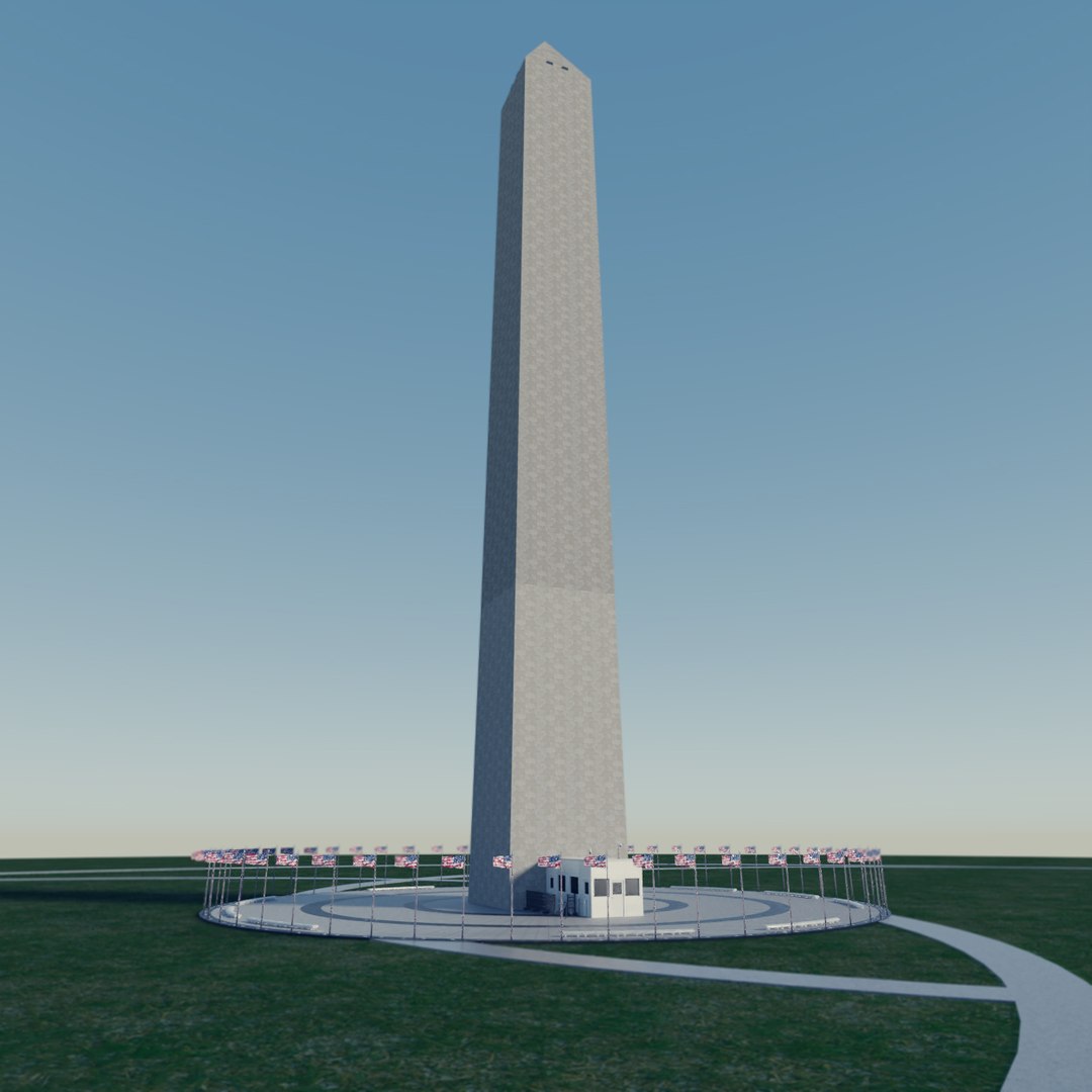 3D White House Monument Gate Model - TurboSquid 1409550