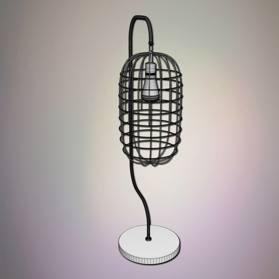 3D Cage Lamp - TurboSquid 1713472