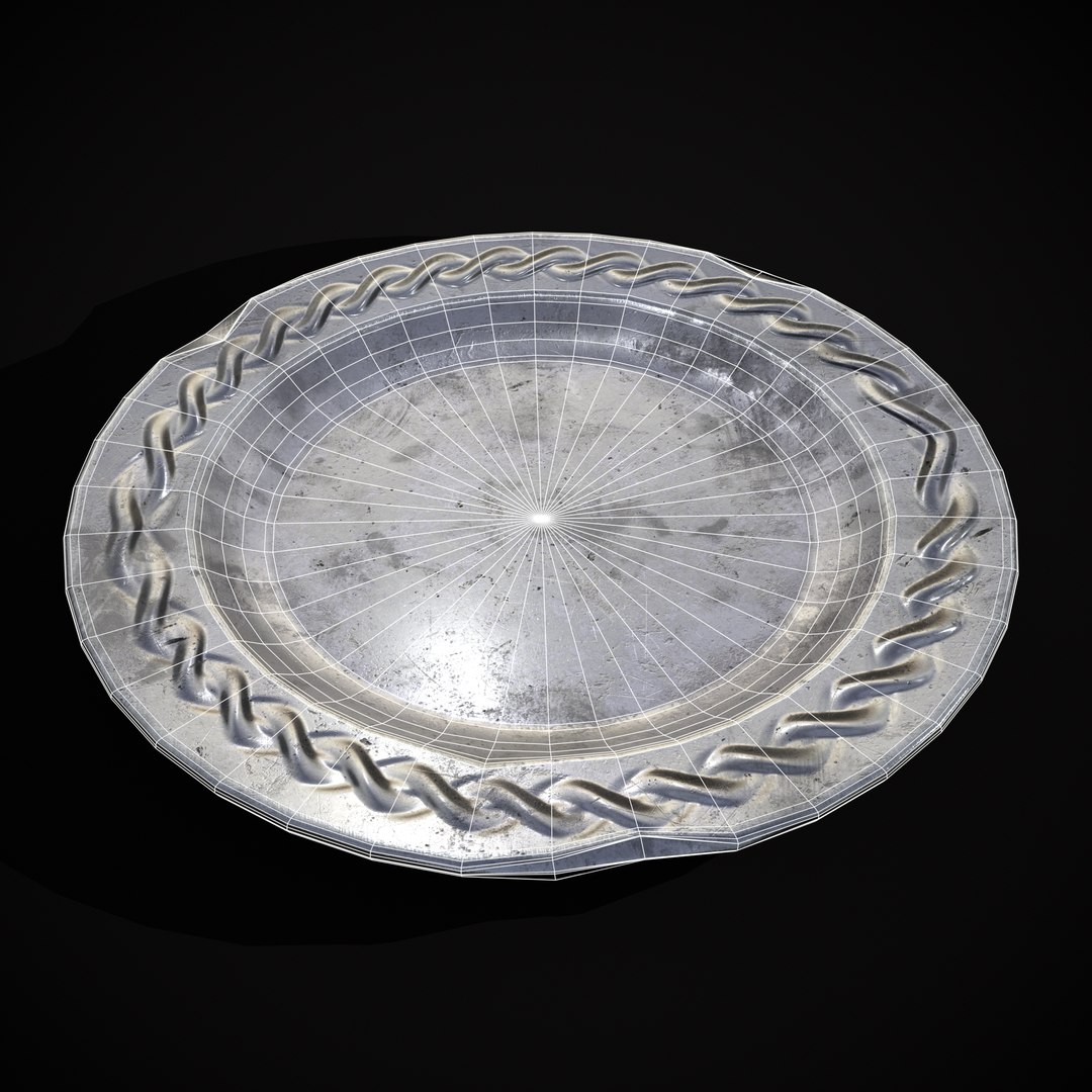3D Pewter Ornamented Plates - TurboSquid 2045683