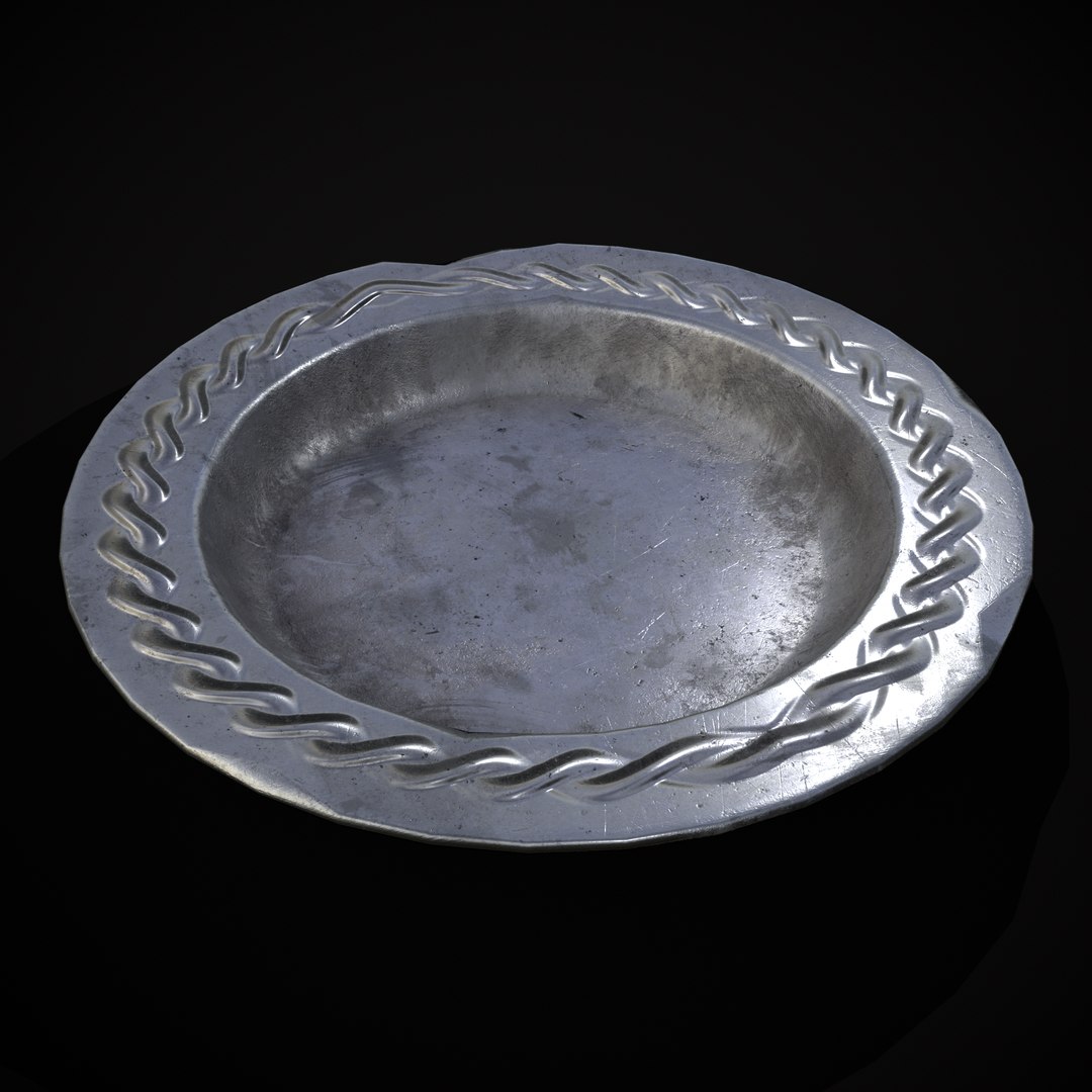 3D Pewter Ornamented Plates - TurboSquid 2045683