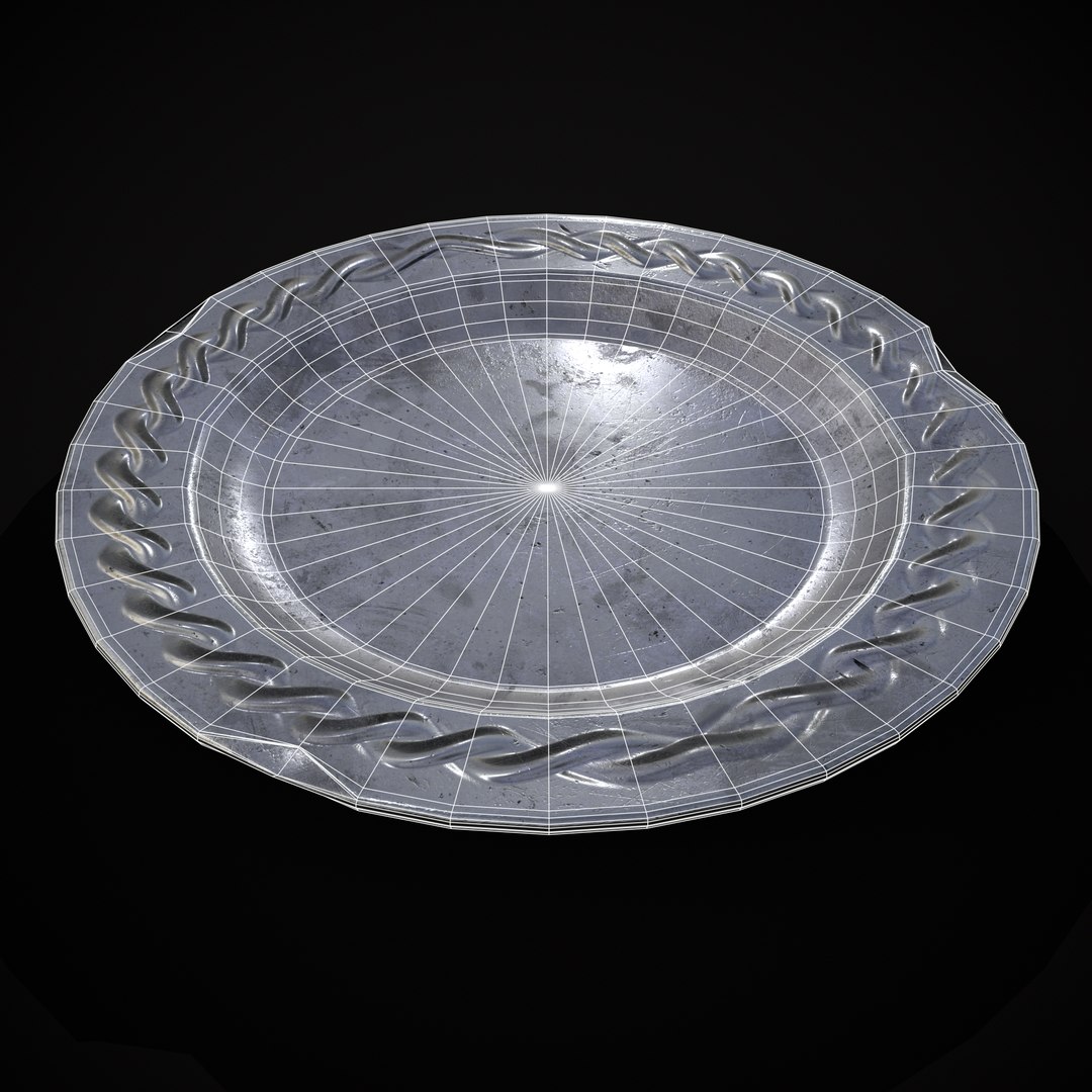 3D Pewter Ornamented Plates - TurboSquid 2045683