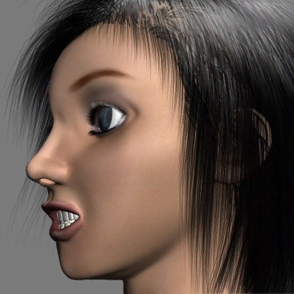 human girl char 3d model