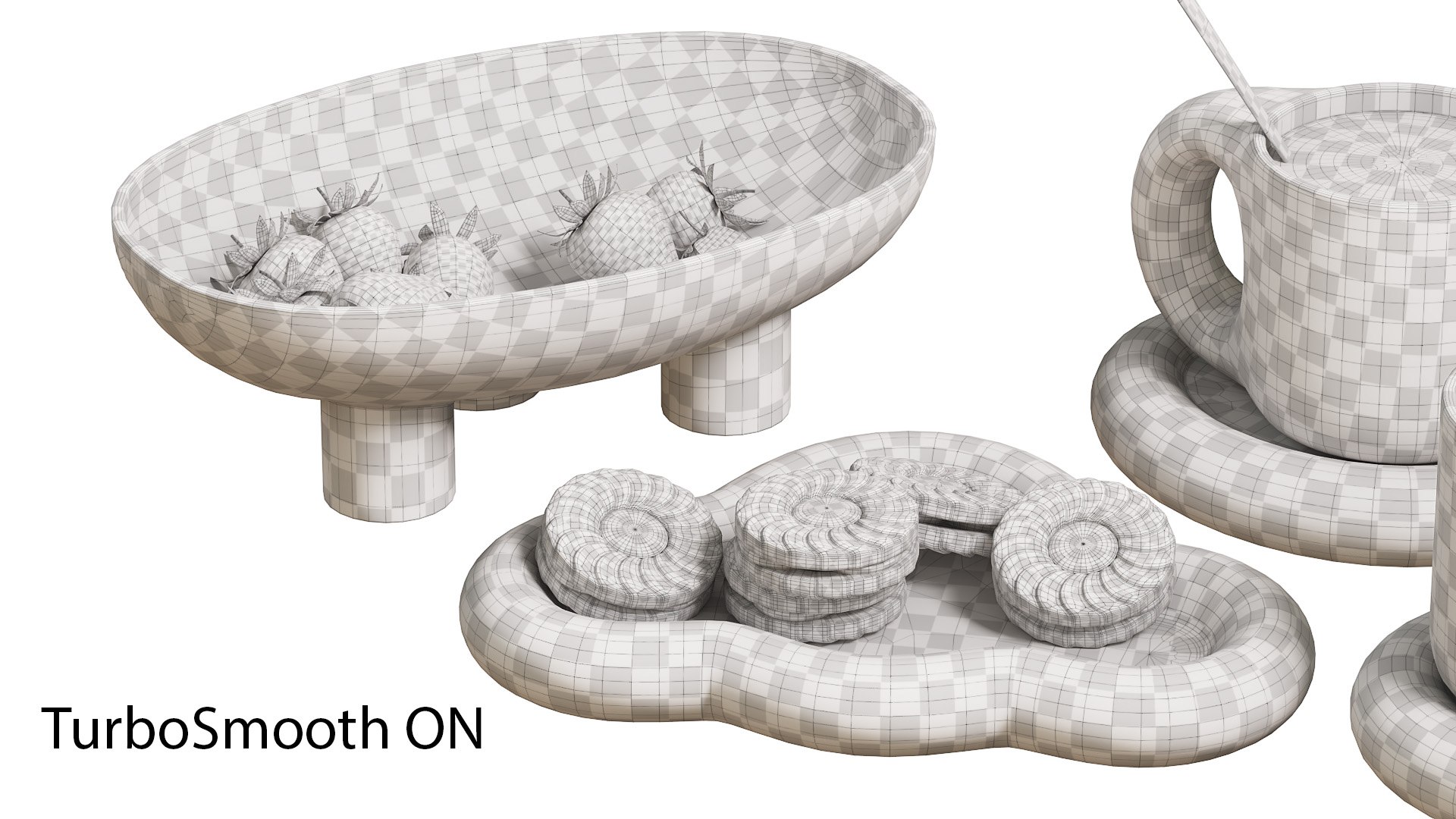 3D Tea Set Chubby Set Model - TurboSquid 2147387