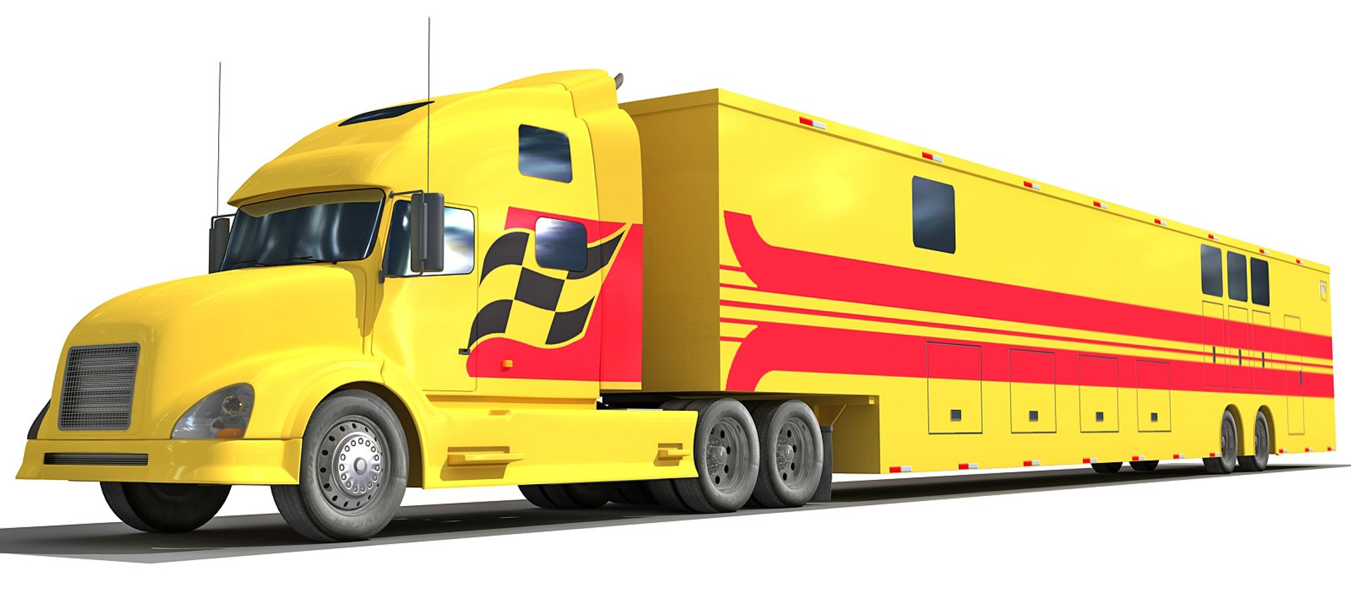 3d race car truck